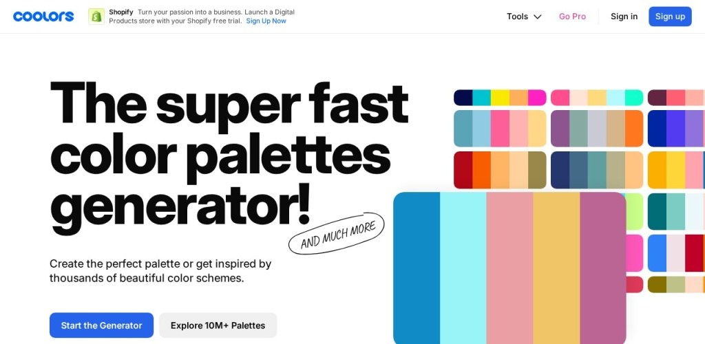 Coolors官网,在线配色方案生成工具 | AI工具集