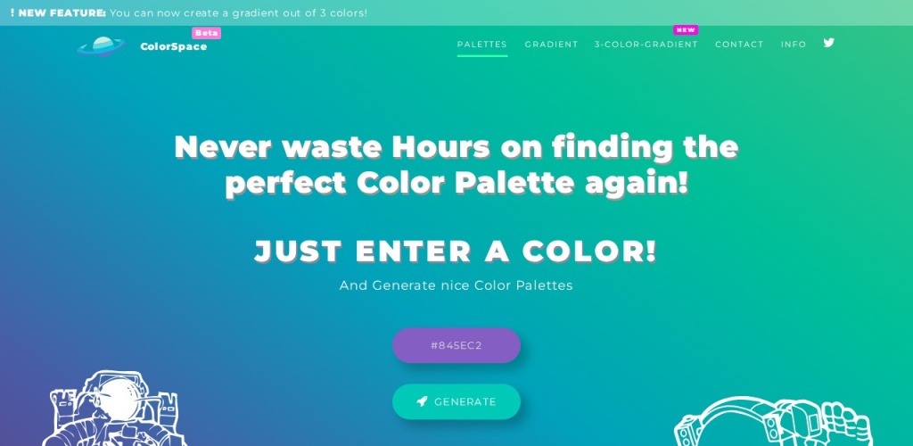 ColorSpace官网,在线调色板生成工具 | AI工具集