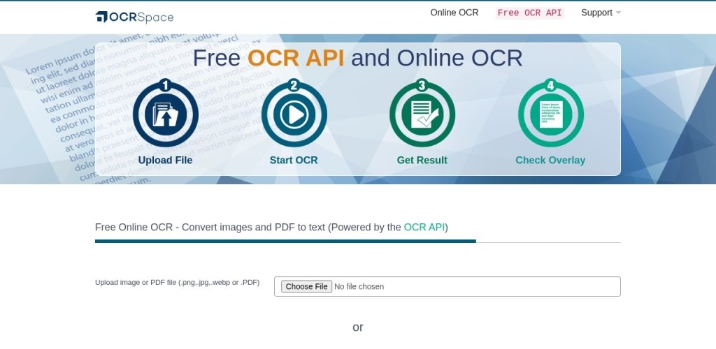 ocr.space官网,将图像和 PDF 转换为文本的工具 | AI工具集