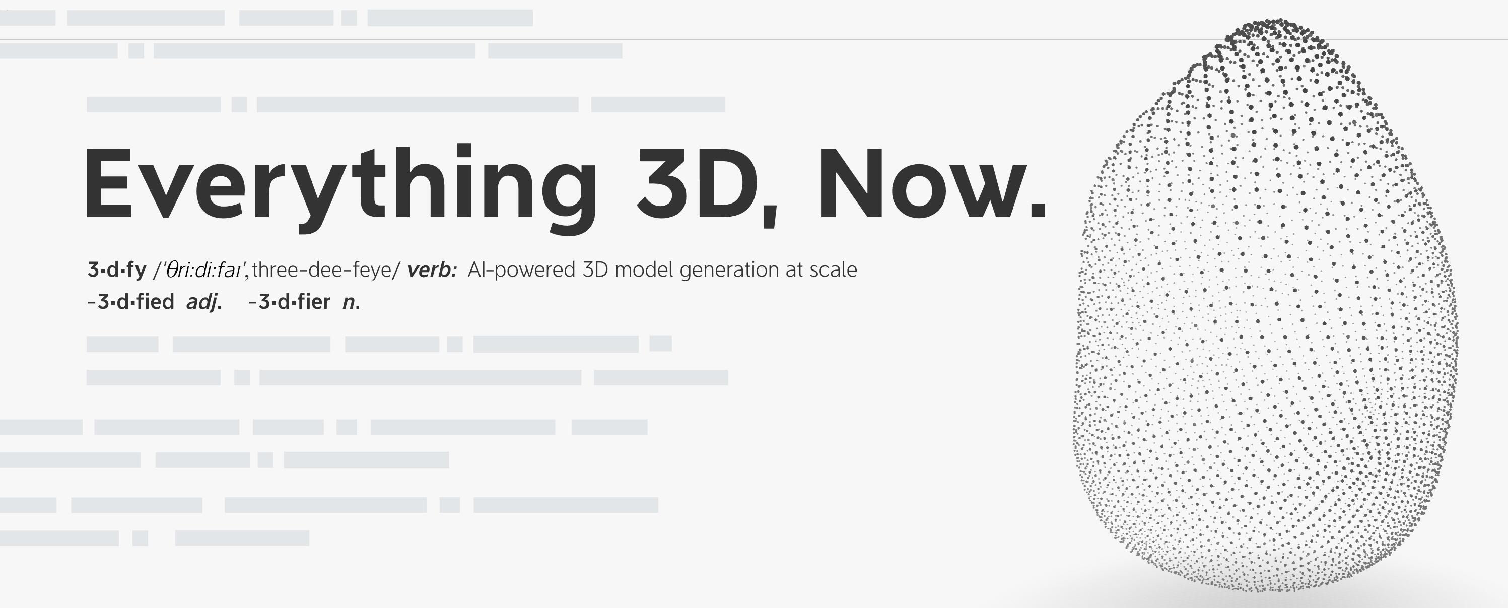 3DFY AI官网,AI创建3D模型 | AI工具集